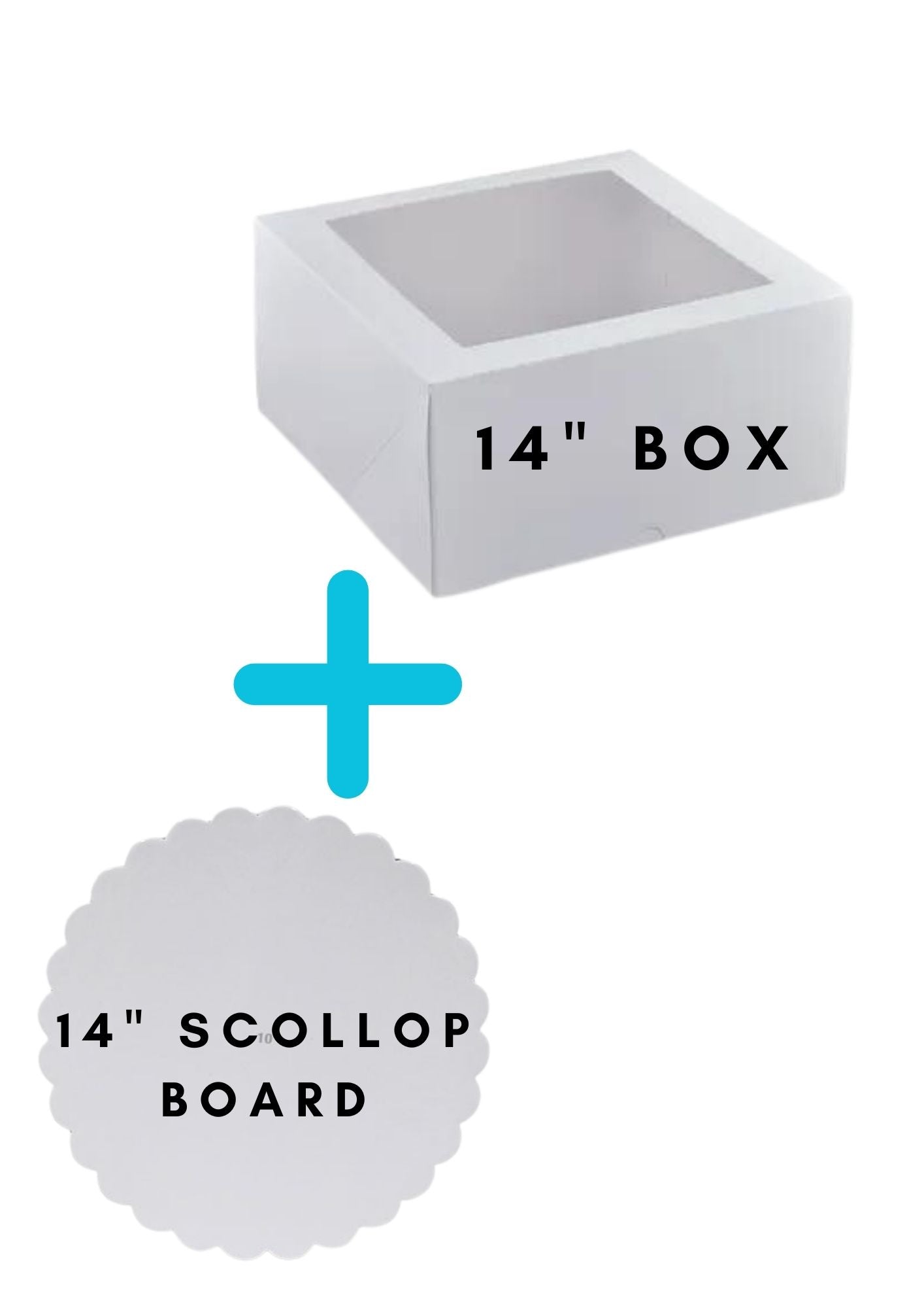 14" by 5" Window Box + 14" Scallop Board combo – Cakebox.ME
