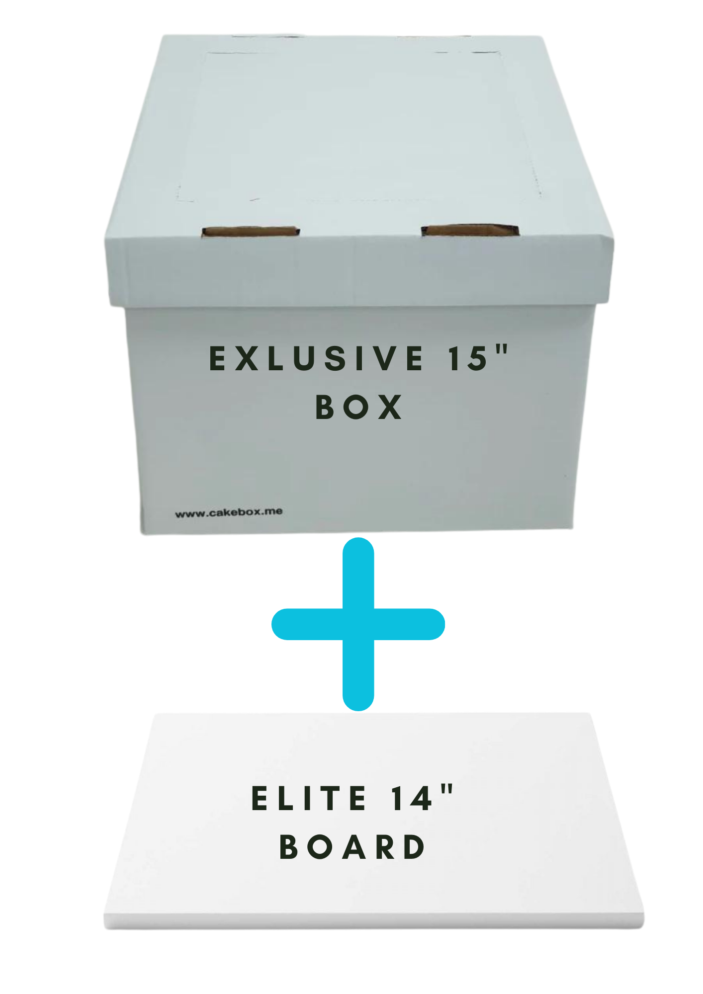 EXCLUSIVE! 15" Cake Box + Elite 14" Square Board - 17mm Combo – Cakebox.ME