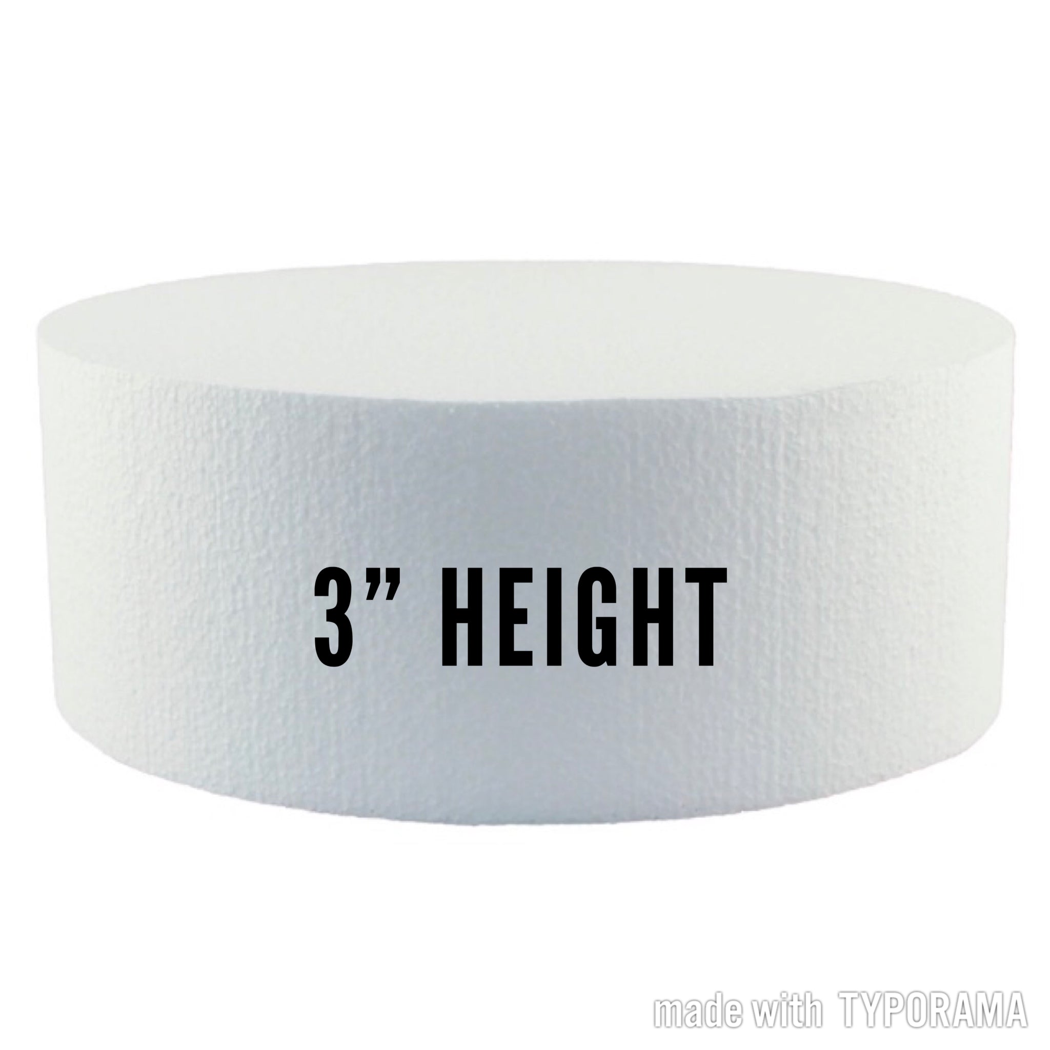 Styro Cake Dummy 3" Height – Cakebox.ME