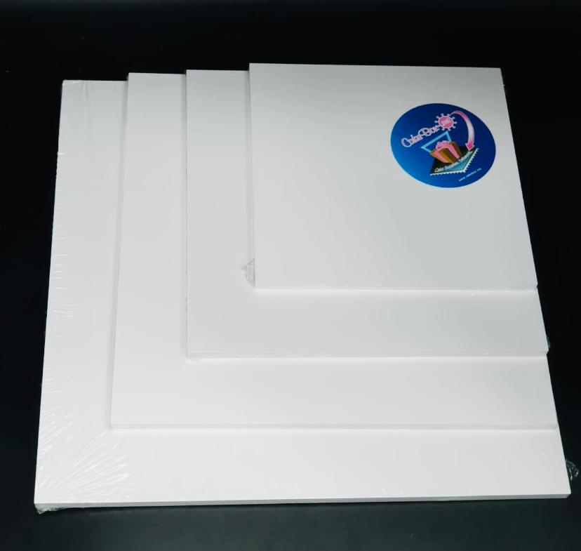 Elite White Square Masonite (MDF) Cake Board 17mm thick – Cakebox.ME